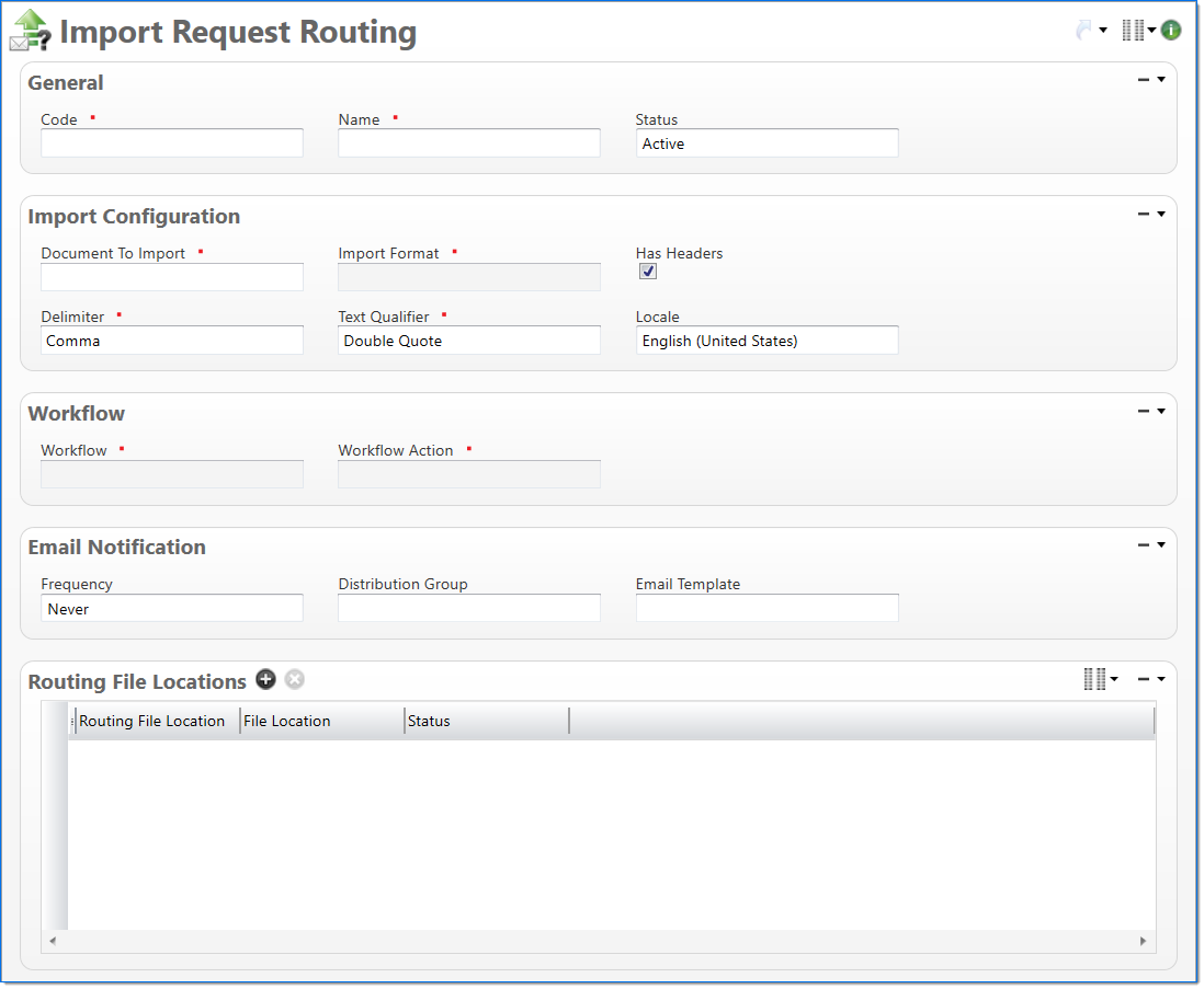 Import Request Routing